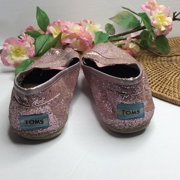 Toms | Shoes | Toms Pink Sparkle Slip Ons | Poshmark